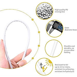 Outdoor Misting Cooling System Kit, Misters for Patio with Brass Sprayers, Garden Cooling System DIY Micro Drip Irrigation System for Patio, Garden, Lawn, Home Irrigation