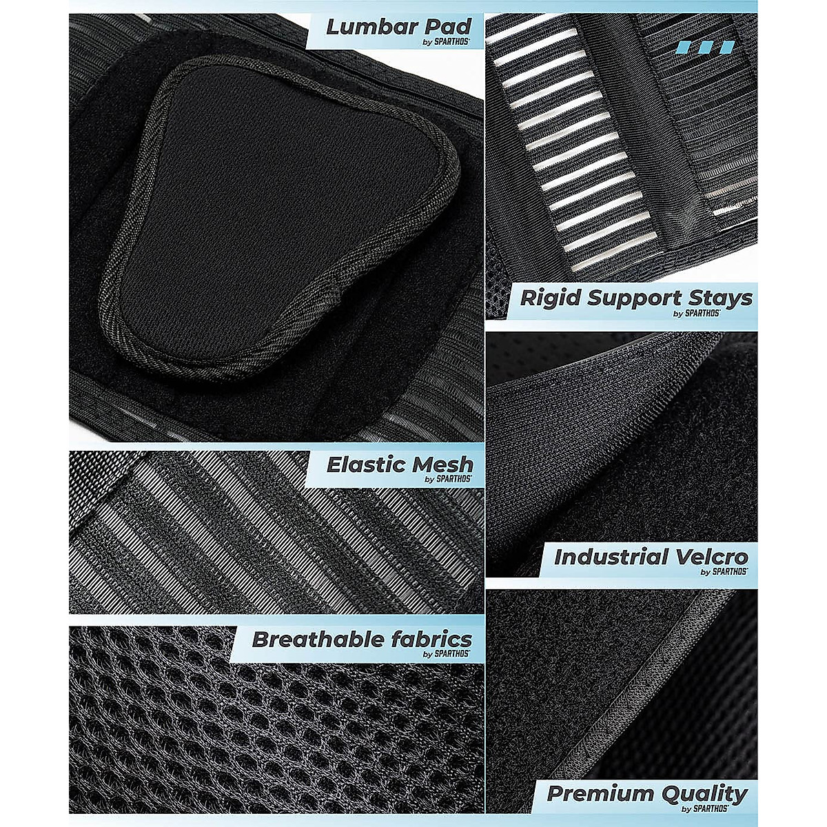 Sparthos Back Support Belt [Size Small] x Ice Packs for Injuries [Size Med]