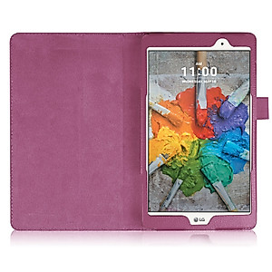 Asng LG G Pad X 8.0 / G Pad III 8.0 Case - Slim Folding Stand Cover Smart Case for LG G Pad X 8.0 (V521) / AT&T (V520) / LG G Pad III 8.0 (V525) 8-Inch Tablet (Purple)
