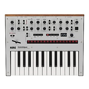 Korg Monologue Monophonic Analog Synthesizer with Presets-Silver (MONOLOGUESV)