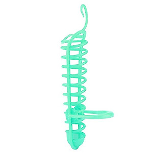 Antilog Parrots Feeder,Parrots Feeder Basket Plastic Food Fruit Feeding Perch Stand Holder for Pet Bird Supplies(Green)