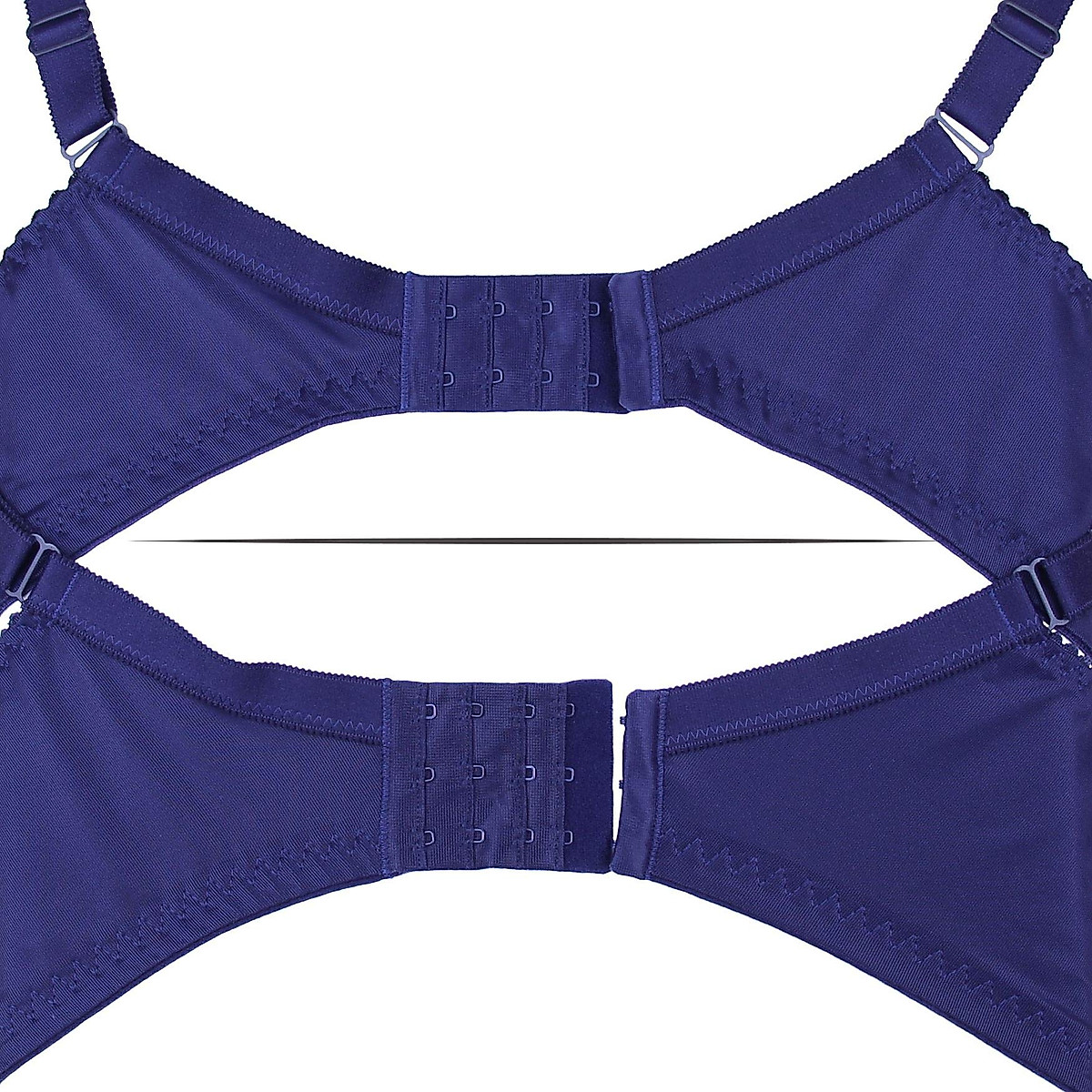 frugue Wireless Comfort Sleep Unlined Plus Size Bra Blue US 40 C