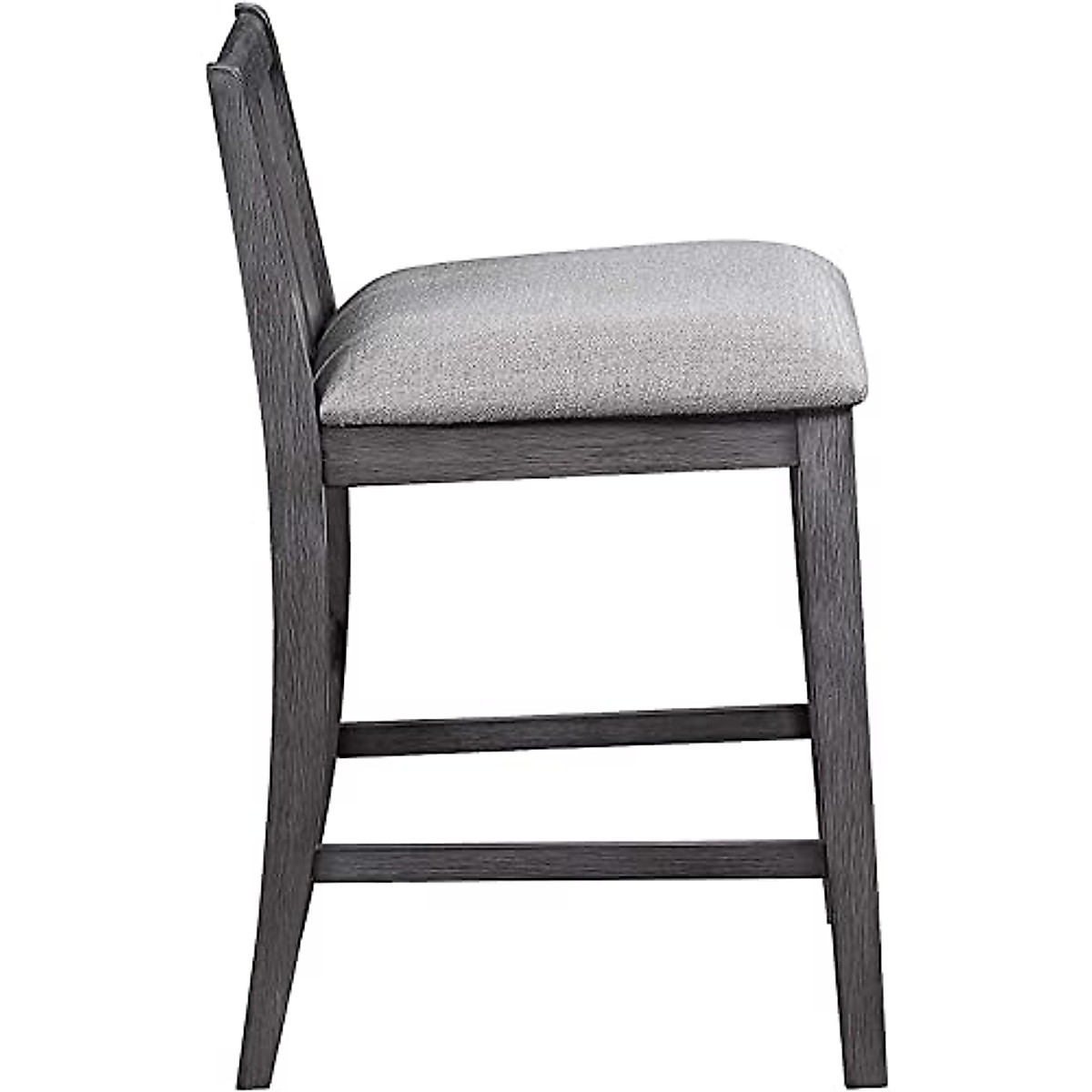 New Classic Furniture Heston Storage Counter Table Set with Two Chairs, 36-Inch, Gray