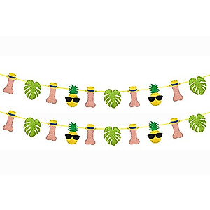 Rose Gold Tropical Bachelorette Party Banner Tropical Palm Leaves Banner for Beach Bachelorette Party Hawaiian Luau Summer Tropical Bach Party Decorations