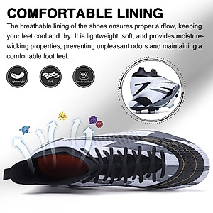 Soccer Cleats Mens Women Soccer Shoes Gmens Football Cleats Tacos De Futbol para Hombre Guayos De Fútbol Football Shoes Youth Professional Turf Soccer Training Shoes High Top Football Boots AG/FG