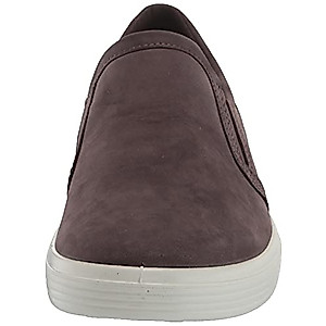 ECCO Women's Soft Classic Slip On Sneaker, Shale Nubuck, 8-8.5