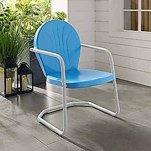 Crosley Furniture Griffith Metal Outdoor Chair - Sky Blue