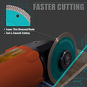 PEAKIT Supper Thin Tile Blade 4.5 Inch 5 Pack Diamond Porcelain Saw Blade Ceramic Cutting Disc Wheel for Angle Grinder