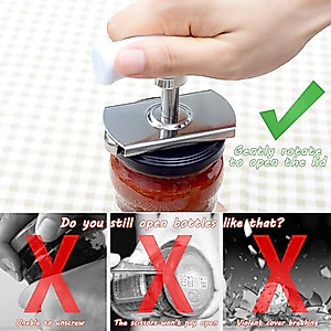 Jar Opener, Caliamary Jar Lid Opener for Seniors with arthritis, Adjustable Stainless Steel Lids Off Easy Jar Opener for 0.98-3.93inch Bottle Can (White)