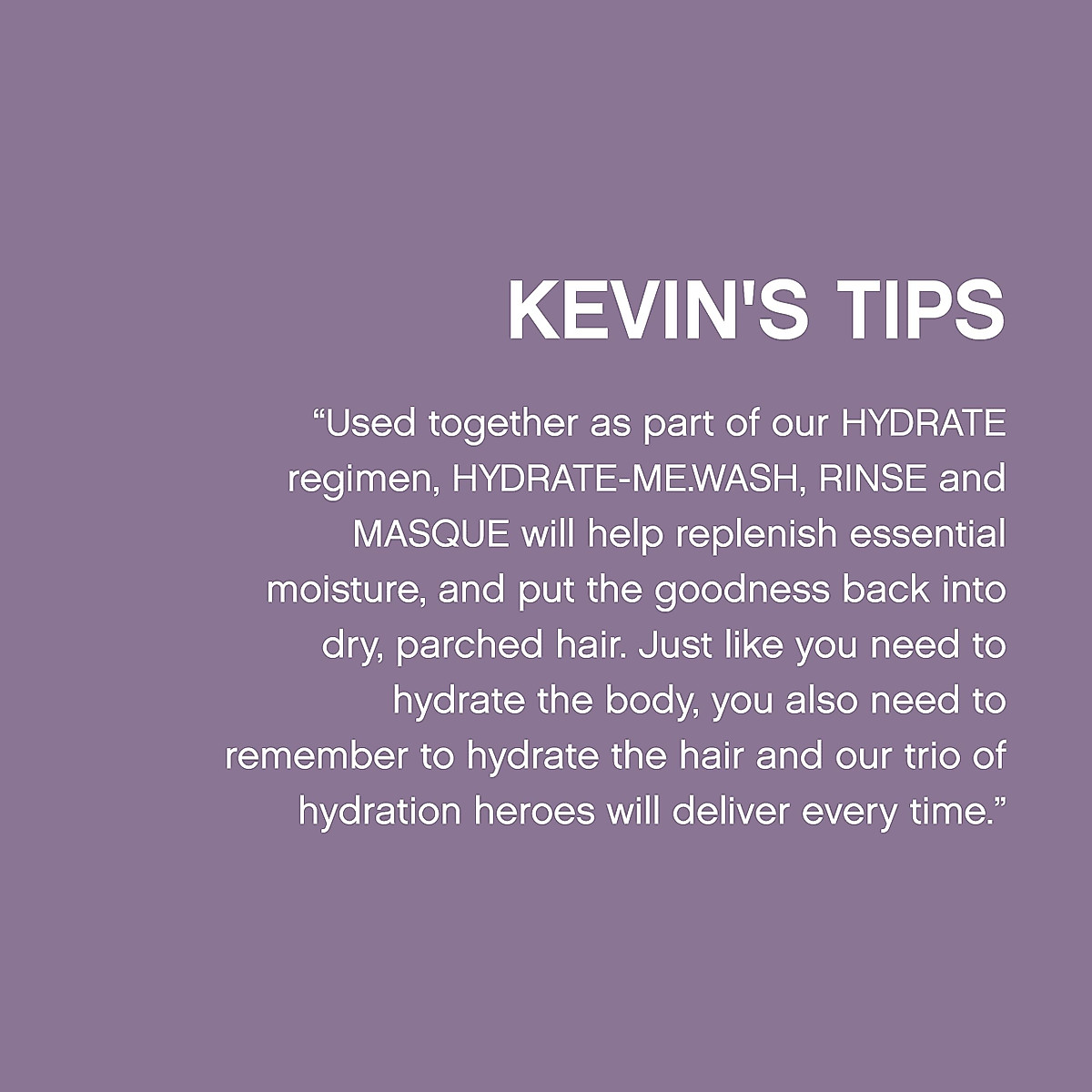 KEVIN.MURPHY HYDRATE-ME.RINSE - Moisturising Conditioner - For Normal & Dry Hair - Hair Repair - Colour Safe Conditioner - With Antioxidant Blend & Kakadu Plum - 250 mL / 8.4 fl oz