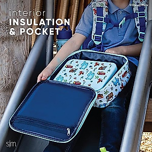 Simple Modern Disney Pixar Kids Lunch Box for Toddler | Reusable Insulated Bag for Boys | Meal Containers for School with Exterior and Interior Pockets | Hadley Collection | Cars Kachow