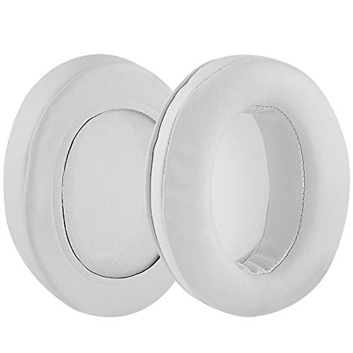 Geekria PRO Extra Thick Replacement Ear Pads for Audio-Technica ATH-M50X, M50xBT2, M60X, M40X, M30X, M20X, M10, ATH-ANC9 Headphones Earpads, Headset Ear Cushion Repair Parts (White)