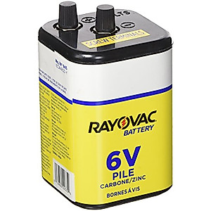 Rayovac 6V Battery 945R4C, Heavy Duty Lantern Battery, 1 Count