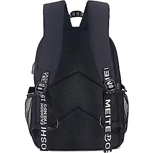 Roffatide Anime My Hero Academia Backpack Printed College School Bag Laptop Backpack with USB Charging Port & Headphone Port