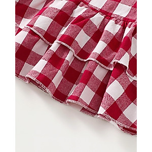 12 18 Months Girl Clothes Fall Winter Toddler Girl Clothes Outfits Cute Red Plaid Denim Pants Baby Girls Clothes 12-18 Months