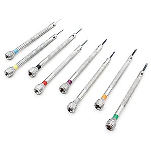 Hordion 8Pcs Micro Precision Screwdriver Set, Jewelers Screwdriver Set, Watch Screwdriver Kit 0.6-2mm for Watch, Jewelry, Eyeglasses, Sunglass, Electronics, Computer, Toys Repair (Flat)