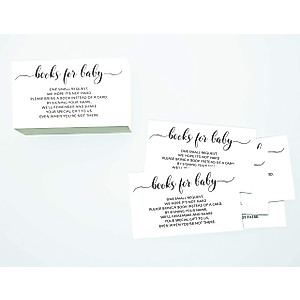 books for baby cards, baby shower invitation insert card, Gender Neutral 100