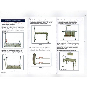 HEALTHLINE Tub Transfer Bench, Lightweight Medical Bath and Shower Chair with Back, Non-Slip Seat, Transfer Bench for Elderly and Disabled, Medical Bath Shower Chair, Adjustable Height, White