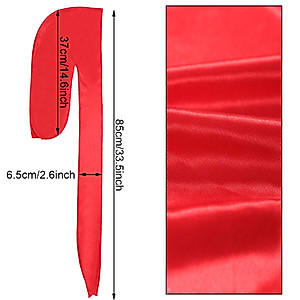 SATINIOR 6 Pieces Kids Satin Silk Durag Caps Wave Wide Strap Headwraps Long Tail Turban Beanies for Boys Girls, Multicoloured, Medium