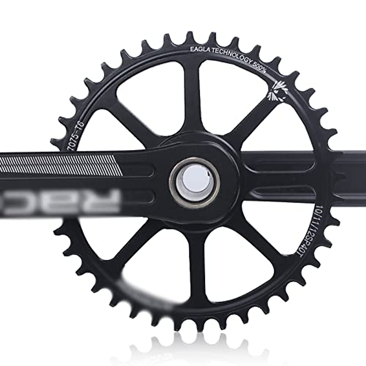 Bicycle Crankset, Road Bike Crankset 40/42/44T GXP Single Chainring 10/11/12 Speed Wide and Narrow Sprocket CNC Crank Set 170/172.5/175mm (Color : NO BB 170mm, Size : 40T)