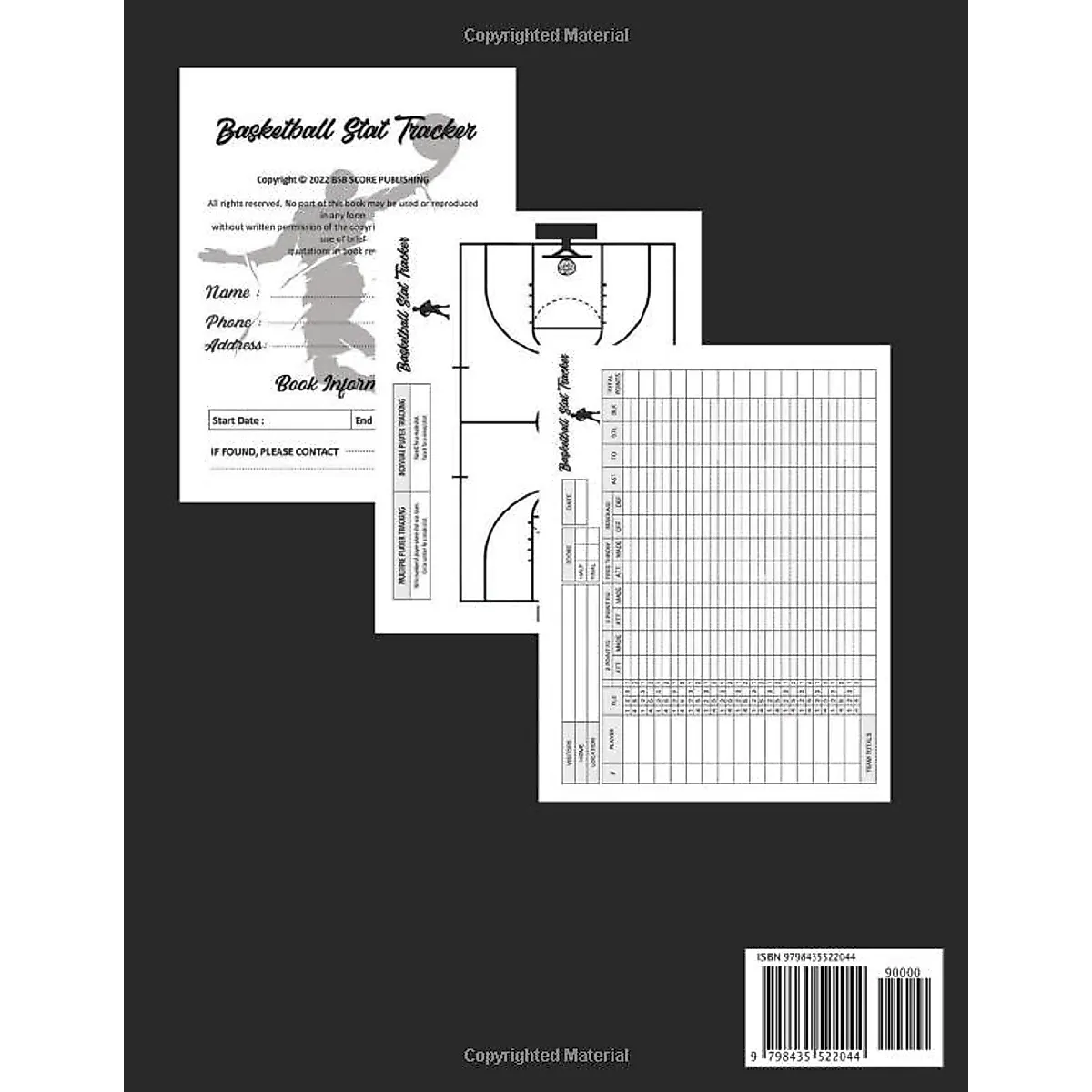 Basketball Stat Tracker Player Log Book: 120 Pages Basketball Game Stats Book - Basketball Stat Sheet Large Score Keeping Book & Stat Sheet with ... Coach, Players, Large Print 8.5 x 11 in