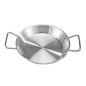 Mobestech 1pc Snack Stainless Dish Handles Cafeteria Serving Container Restaurant Double Home Steel with Fruit Camping Appetizer Party Dried Anti-scalding Tray Plates Food Dessert Cm Picnic