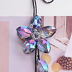 Flower Crystal Sun Catcher Chandelier Car Charm Hanging Ornament Decoration for Home Window Garden Rainbow Maker Pendant