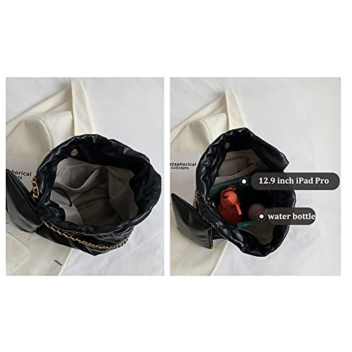 Dboar Quilted handbags for women designer tote bag leather shoulder purses black luxury hobo bags girls Ladies