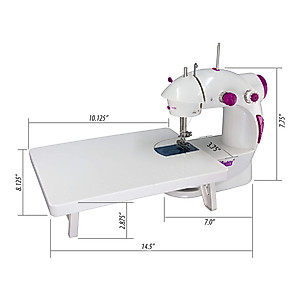 Sew Mighty, The Original Portable Sewing Machines - Perfect for Kids, Travel, Quick Repairs & Small Projects - Dual Speed, Battery & AC Power, Foot Pedal Controller & More (Mighty Mini Kit)