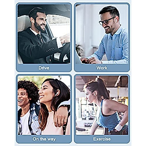 PISEN Wireless Earbuds, Bluetooth Earbuds with Microphone Noise Cancelling, 20H Playtime Wireless Earphones with Charging Case Waterproof Stereo Earphones Headset for Sports White