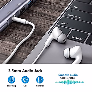 USB C to HDMI Adapter for iPad Pro 11/12.9 2021/2020/2018,iPad Air 4,USB C Hub Adapter with 3.5mm Headphone Audio Jack,4K HDMI,USB3.0,USB C Power Delivery Charging,Docking Station Accessories