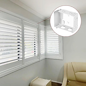 2Pcs Blind Brackets, Box Mounting Brackets for Mini Blinds 2.5 Inch, Window Low Profile Mini Blind Mounting Brackets Holder Window Blinds Headrail Brackets for Window Blinds , White