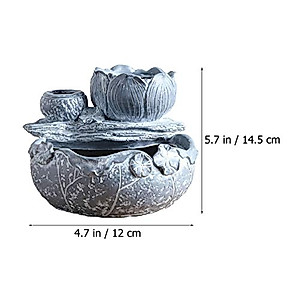 Cabilock Desktop Adornment Flowerpot Mini Flower Bed Resin Mini Bonsai Flowerpot