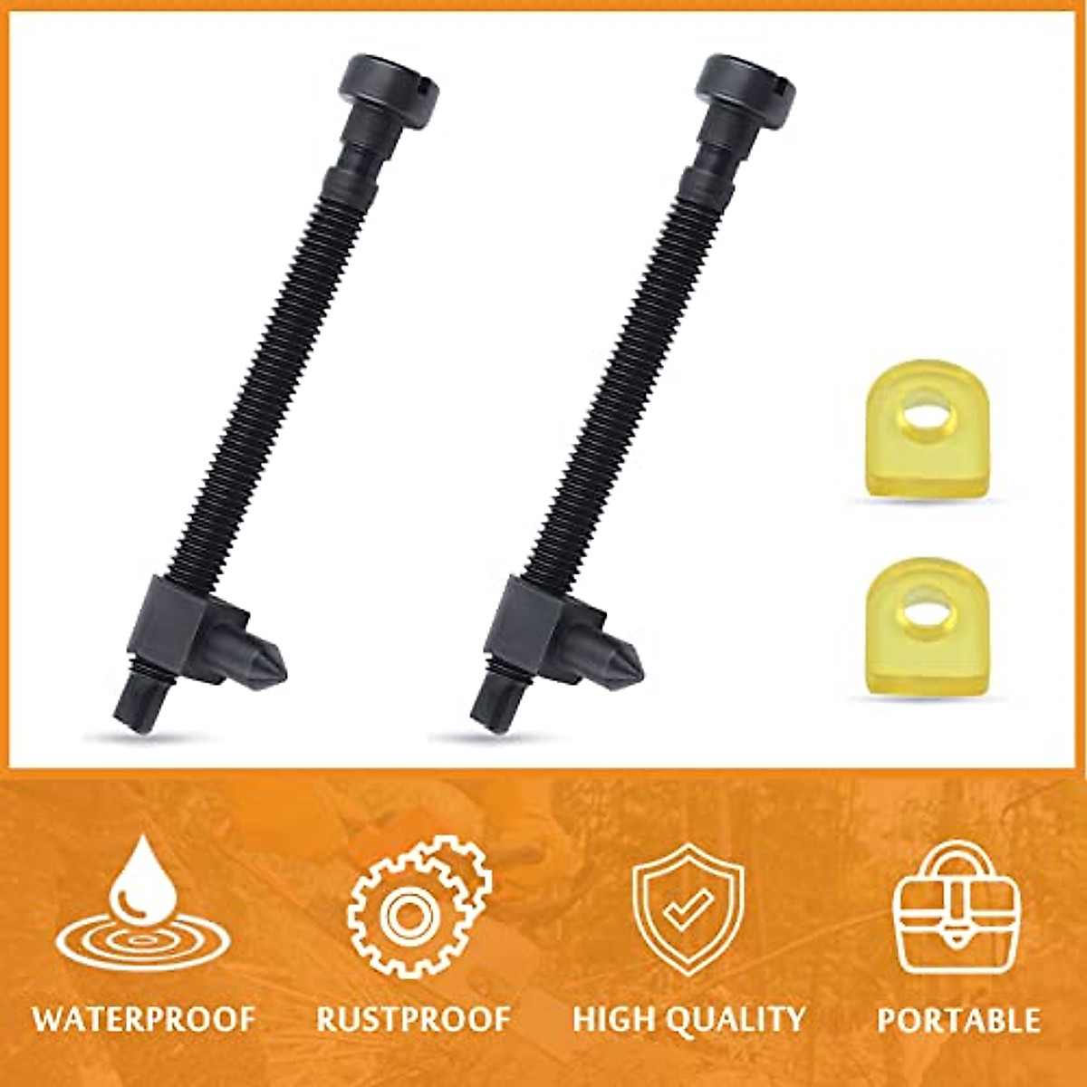 HAISHINE Pack of 2 Chain Adjuster Tensioner Screw for Husqvarna 42 44 50 51 55 Rancher 234 238 242 246 133 444 Chainsaw 501537101, 501 54 63 01