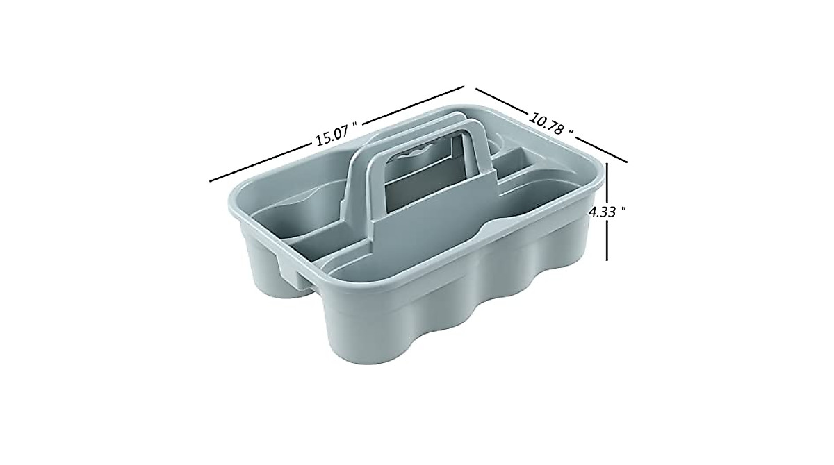Rinboat 6-Pack Plastic Storage Caddy for Easy Cleaning