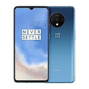 OnePlus 7T Dual-SIM 128GB/8GB RAM (GSM, CDMA) Factory Unlocked 4G/LTE Android Smartphone - International Version (Glacier Blue) (Renewed)