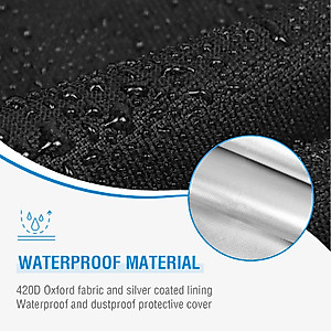 Kingling Outdoor Cooler Table Cover for Keter Cooler Table, Waterproof Patio Storage Cooler Table Outdoor Side Table Covers - 18''L x 18''W x18''H