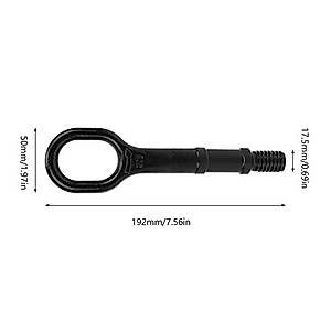 Car Tow Hook, Universal Metal Racing Towing Tow Hook, 1T0 805 615A Compatible with CC 2009-2018 Eos 2007-2017 R32 Rabbit 2006-2014, Bumper Trailer Ring