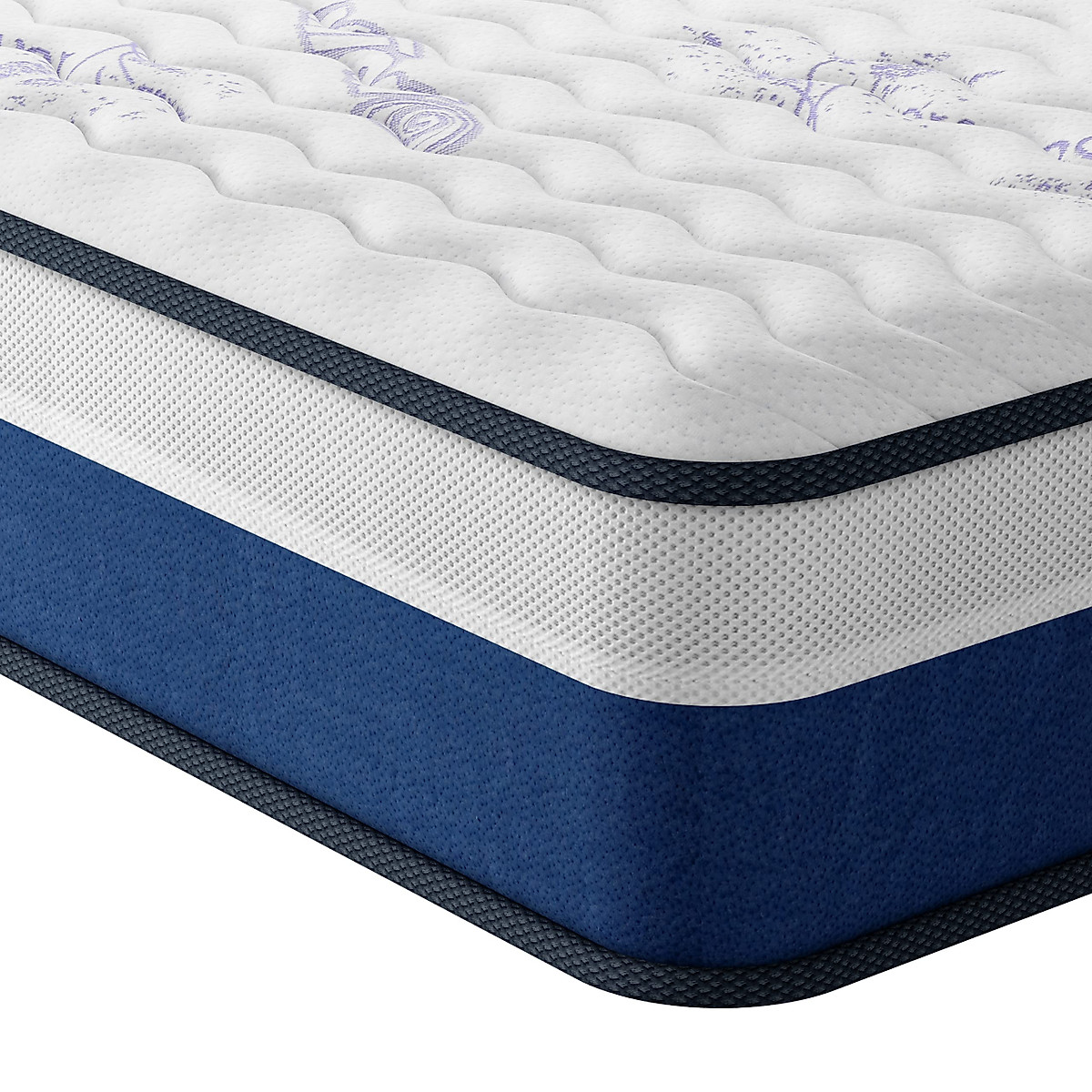 Vesgantti Full Mattress, 12 Inch Innerspring Hybrid Full Size Mattress with Memory Foam and Individual Pocket Springs, Mattress in a Box, Medium Firm Feel