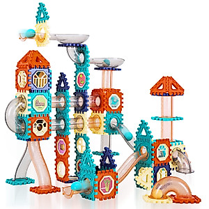 Moonsteps STEM Building Blocks Set for Kid, 156pcs Snap Tiles Building Toys for Kids Ages 4-8, Early Educational Building Kit for Girls & Boys, Christmas Birthday Gift for Toddler/Boy/Girl