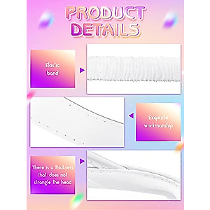 Geyoga 6 Pcs Pink Clear Sun Visor Hats Plastic Sun Visor UV Protection Golf Cap Unisex PVC Transparent Visor Cap for Women Men