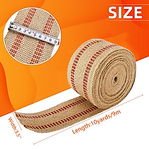 YaeCCC Craft Jute Webbing Tape, 3.5" x 10 Yd Rolls 11 lbs