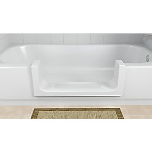 CleanCut Step Bathtub Accessibility Kit - Convert Existing Tub to Step-In Shower (White, Size Large)