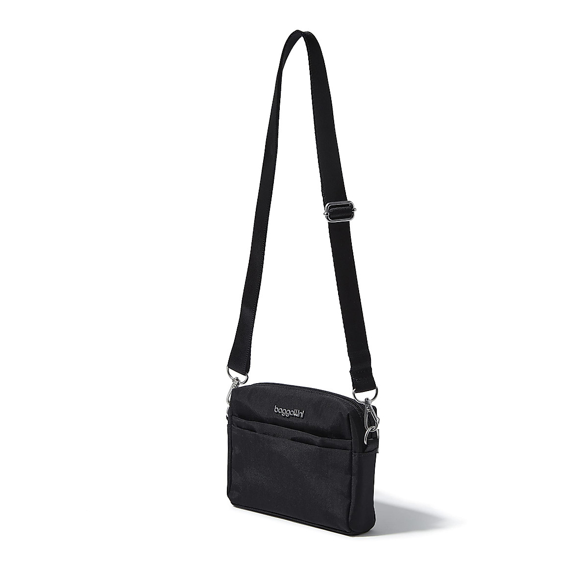 Baggallini Womens 2-in-1 2 in 1 Convertible Belt Bag, Black, One Size US