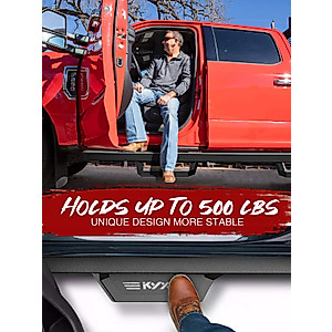 KYX 5 inches Running Boards Side Steps Fit for Dodge Ram 1500 Crew Cab 2019-2022, Nerf Bar Side Steps Side Bars for Cars and Trucks, Textured Black Powder Coated