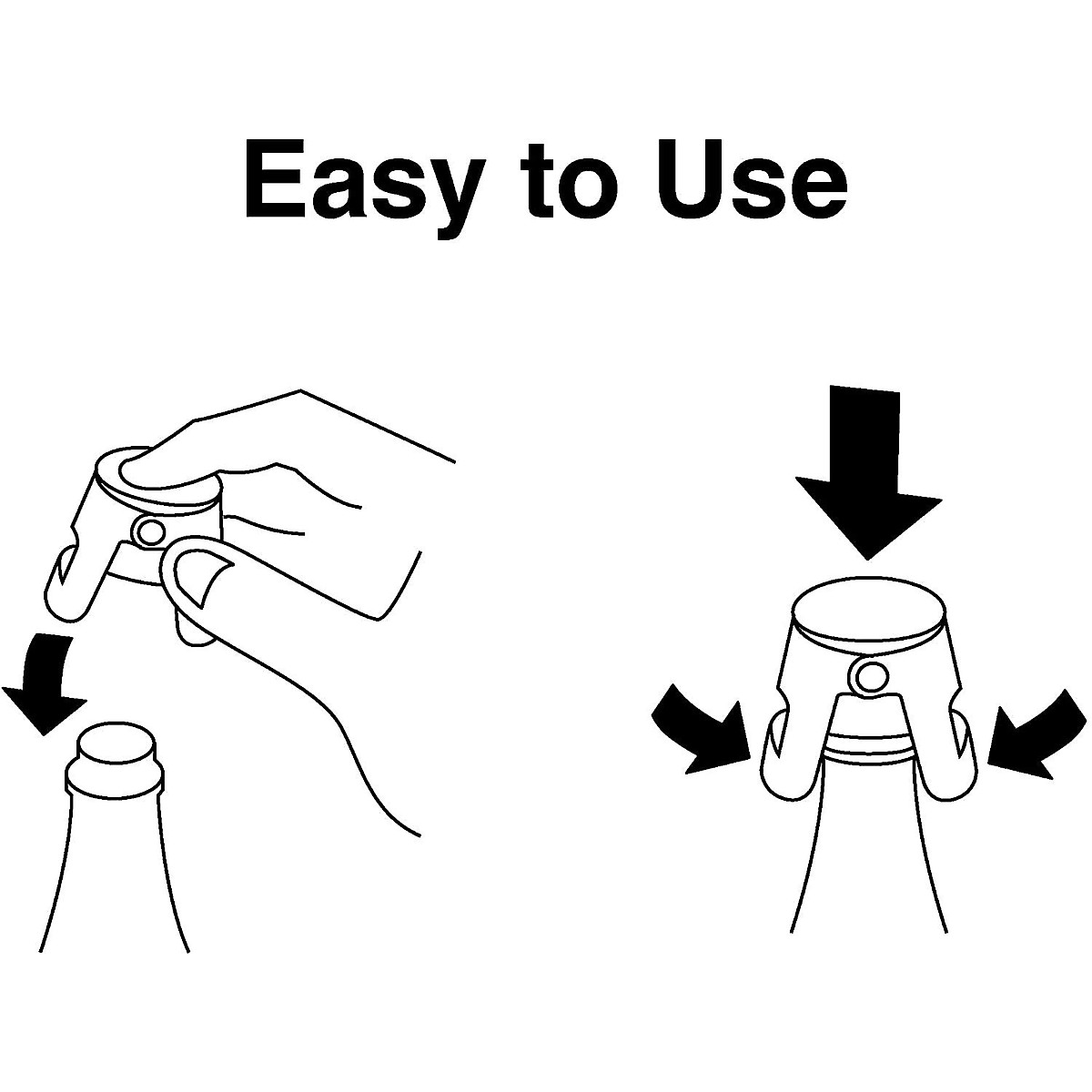 Gold Champagne Stopper, Designed in France, Bottle Sealer for Cava, Prosecco, Sparkling Wine, Fizz Saver, Passed 13 lbs Pressure Test (3, Gold)