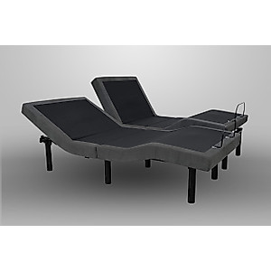 iDealBed 5i Custom Adjustable Bed Base, Wall Hugger, Massage, Zero-Gravity, Dual USB Charger, One Touch Comfort, Programmable Memory, Night Light, Advanced Smooth Silent Motion (Split Queen)