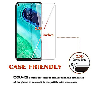 beukei (3 Pack) for Motorola Moto G Fast Screen Protector Tempered Glass,Full Screen Coverage, Anti Scratch, Bubble Free
