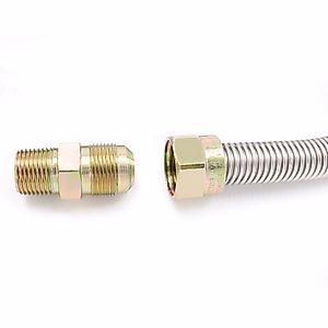 Appliance Pros 1/2 I/D, 5/8 O/D Gas Stove Flexible Hose Gas Line, Braided Stainless Steel, Fit Most Range and Grill Models 1/2 MIP x 3/4 FIP, 60 inch