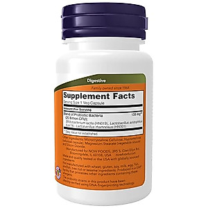 NOW Foods Supplements, Women's Probiotic, 20 Billion, Specially Formulated using Three Clinically Tested Probiotic Strains, 50 Veg Capsules